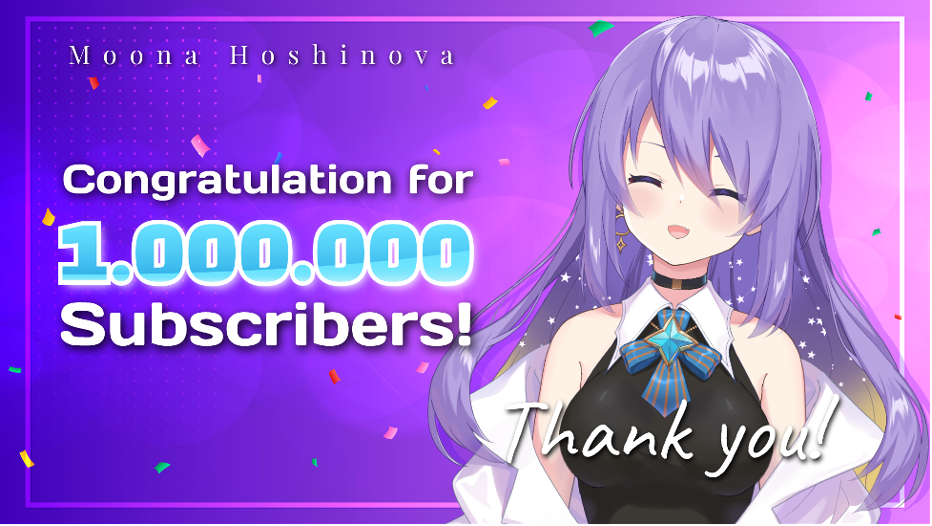 Selamat 1 Juta Subscribers, Moona Hoshinova! - Japanese Music ID